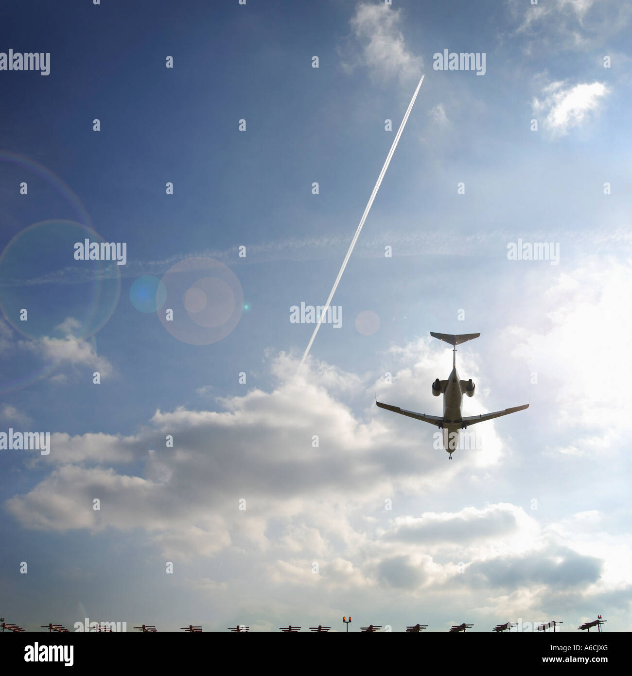 Plane Landing at Airport, Pearson International Airport, Toronto ...