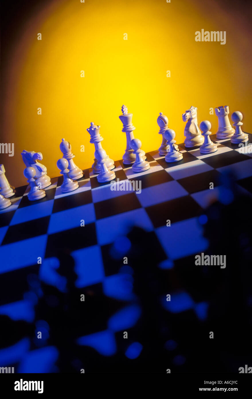 View of chessboard Stock Photo - Alamy