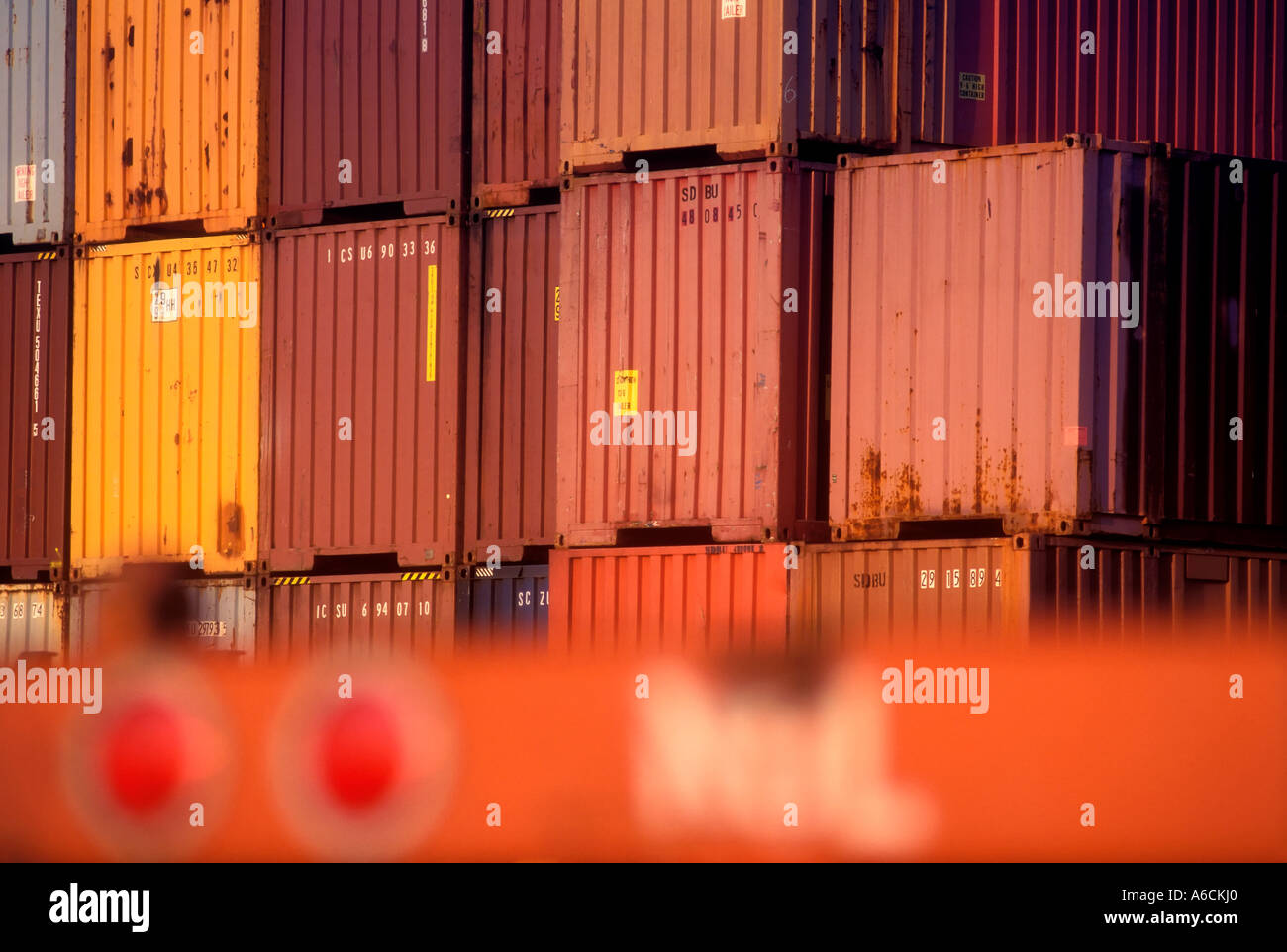 Stacks of shipping containers, New Jersey, USA Stock Photo - Alamy