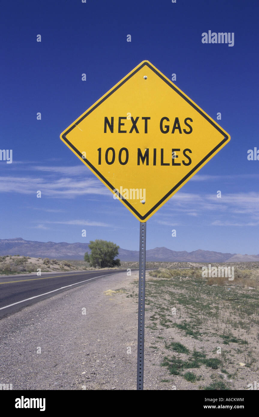 Gas station sign, Nevada, USA Stock Photo - Alamy