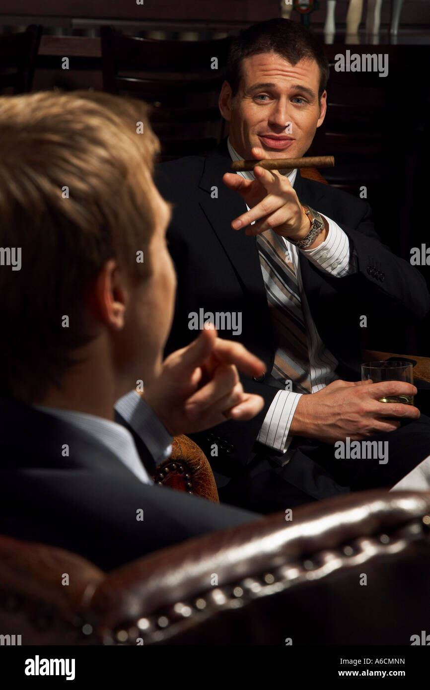 Man chair cigar drink hi-res stock photography and images - Alamy