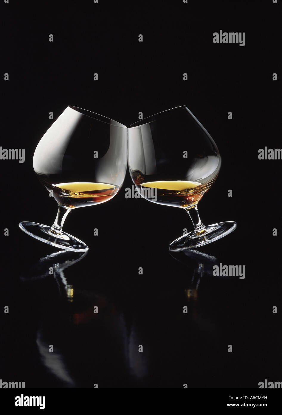 Two brandy snifters Stock Photo - Alamy