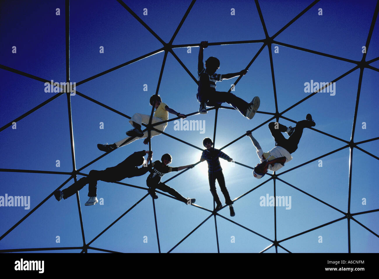 Children silhouette low angle hi-res stock photography and images - Alamy