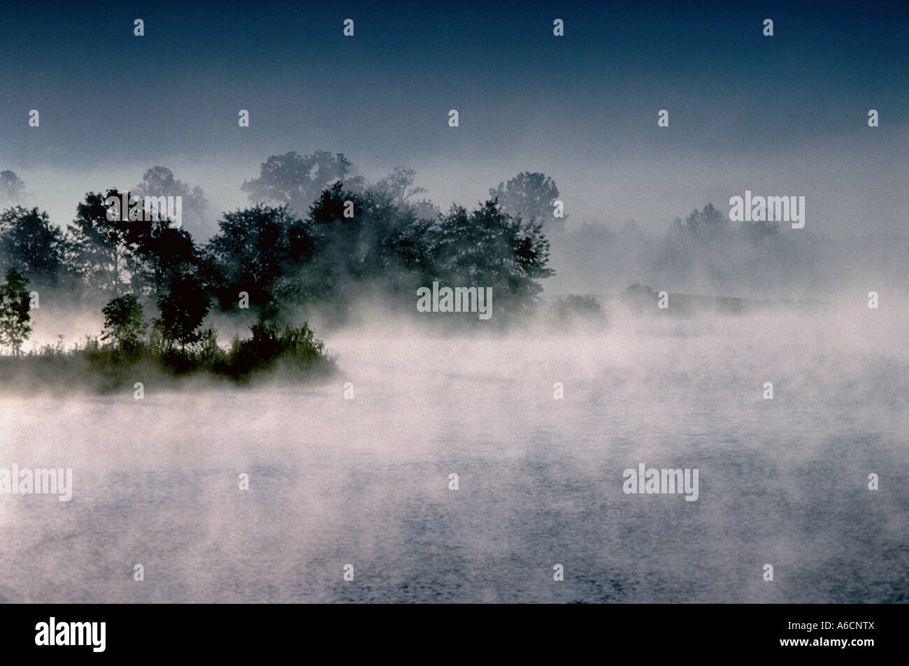 Fog over a landscape Stock Photo - Alamy