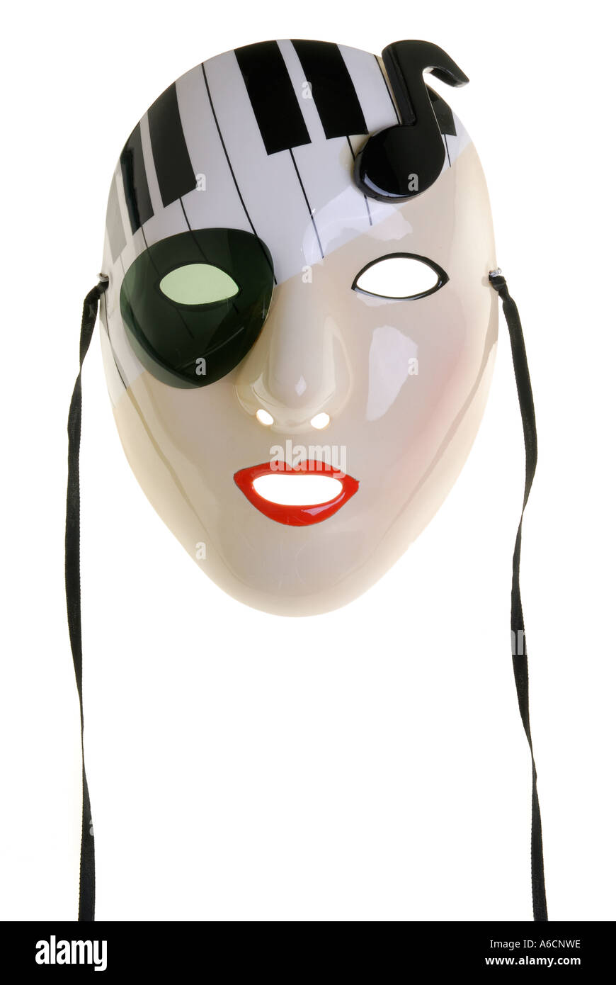 Mask of the muse for music on a white background Stock Photo - Alamy
