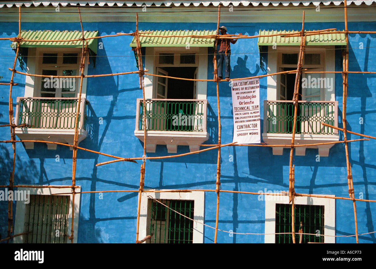 Scaffolding Goa Customs House India Stock Photo - Alamy