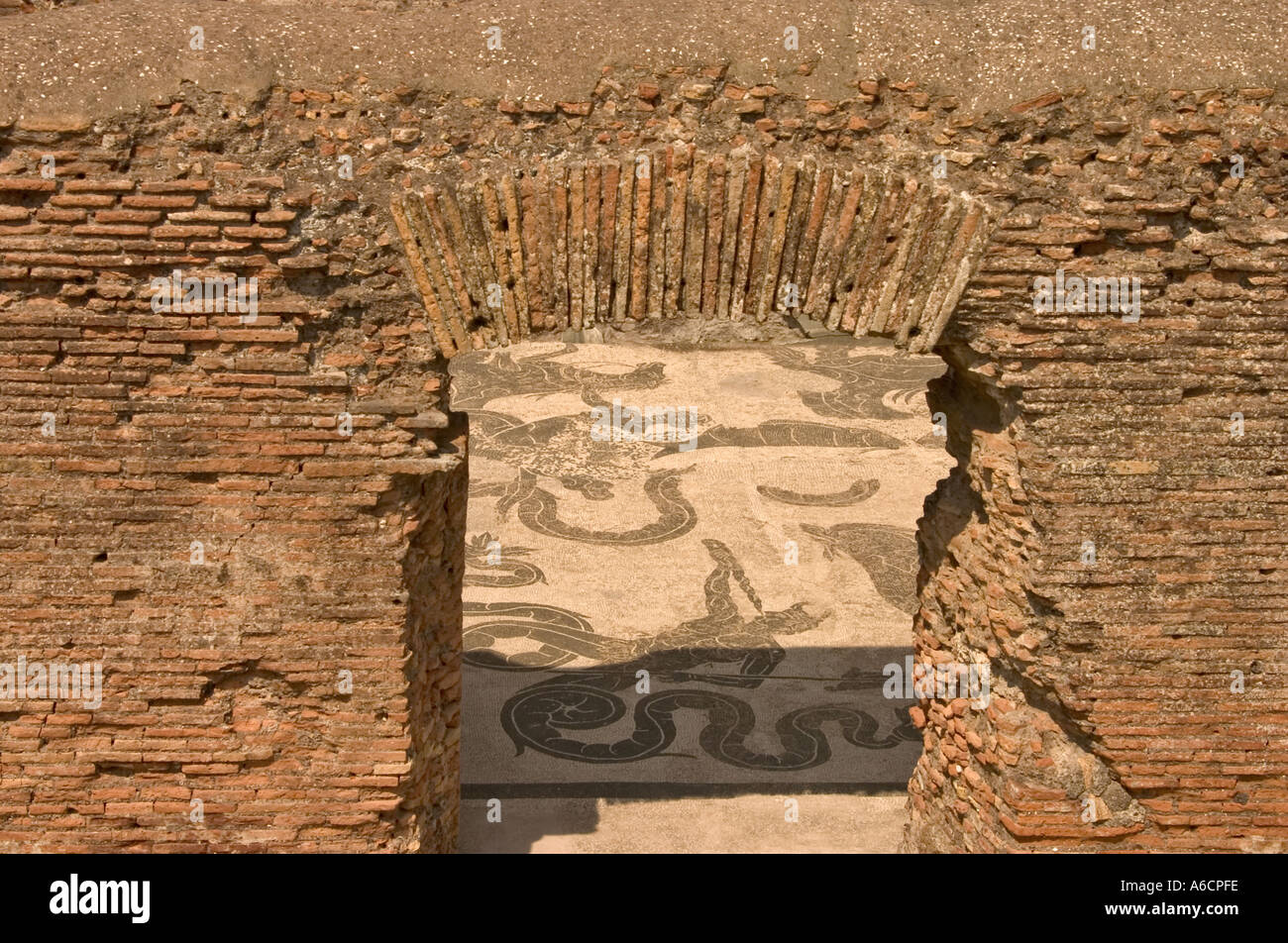 Roman doorway at Ostia Antica Stock Photo - Alamy