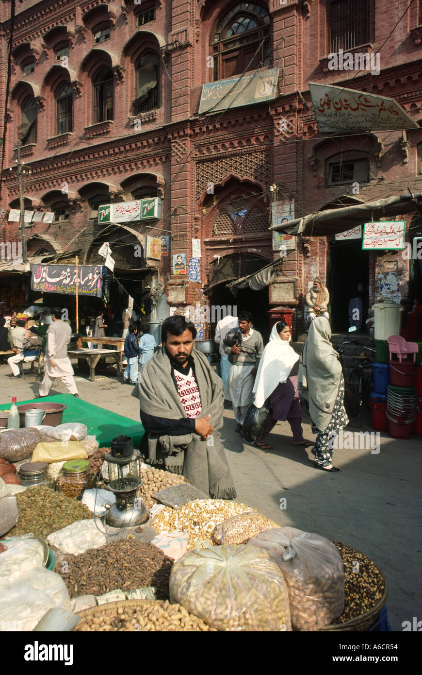 Pakistan Punjab Lahore Old City nut stall Stock Photo - Alamy