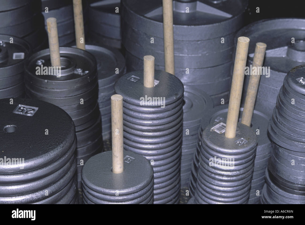 Array of barbell weights Stock Photo - Alamy