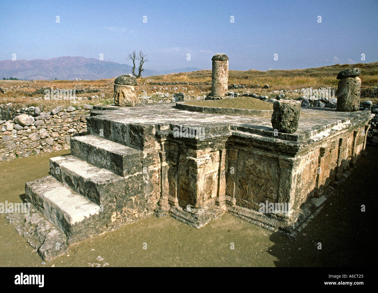 Pakistan Western Punjab Taxila archaeological site Sirkap shrine of ...