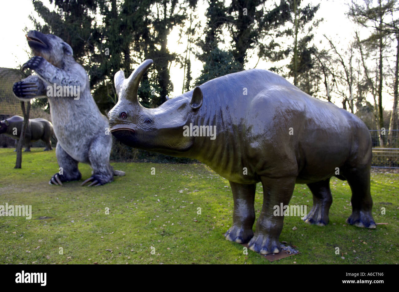 prehistoric creatures two Stock Photo - Alamy