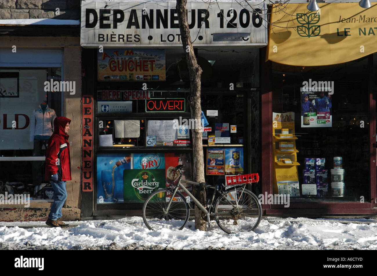 Convenience store Mont Royal street Montreal Canada Stock Photo - Alamy