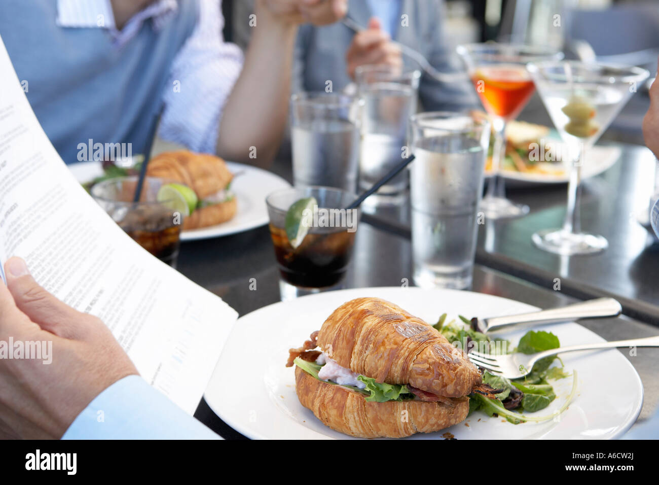 Business People Having Lunch Stock Photo - Alamy