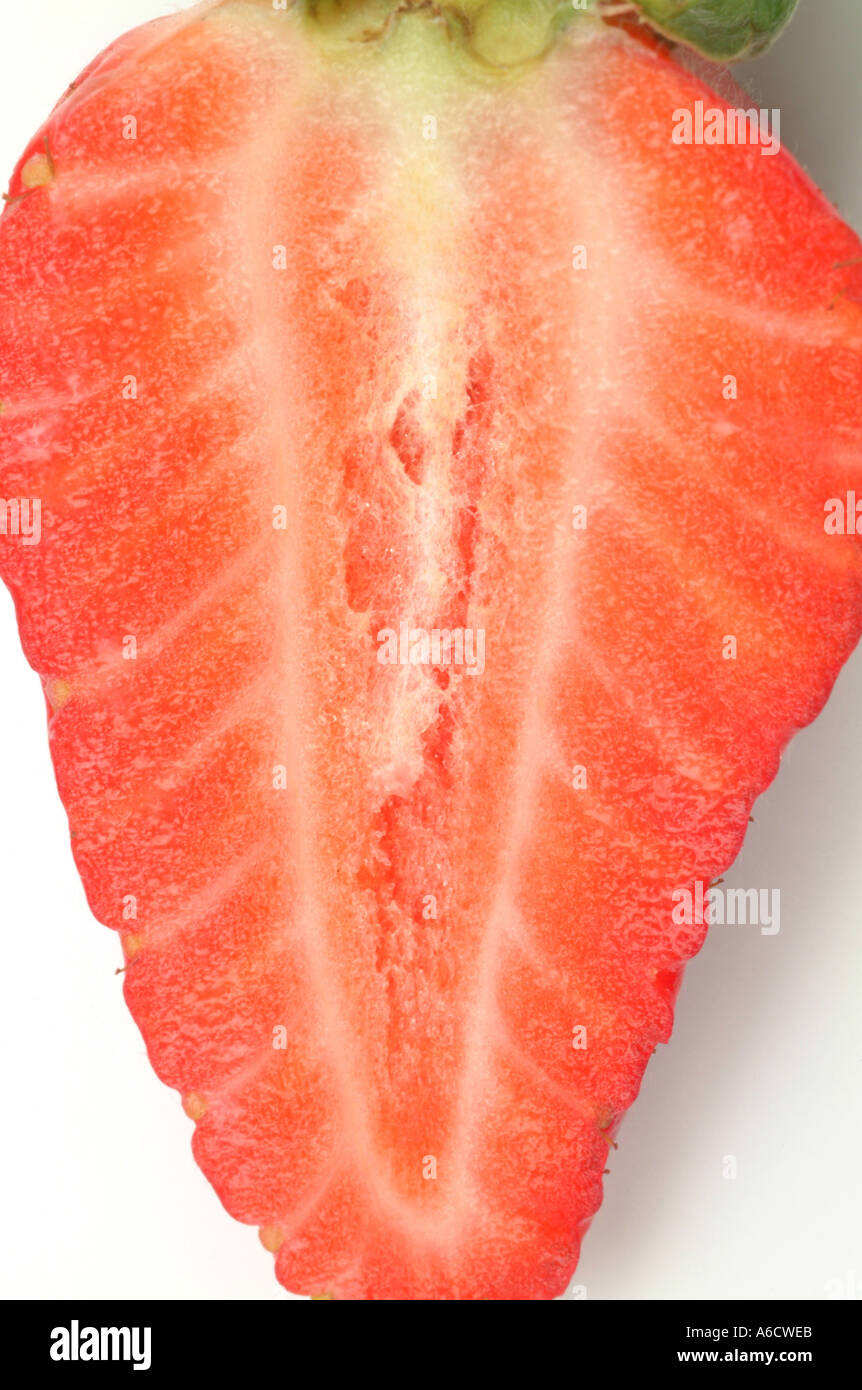 cross section of strawberry cutout cut out white background Stock Photo ...