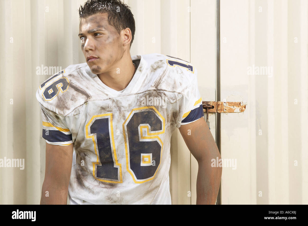 Football serious portrait headshot head shot head and shoulders High ...