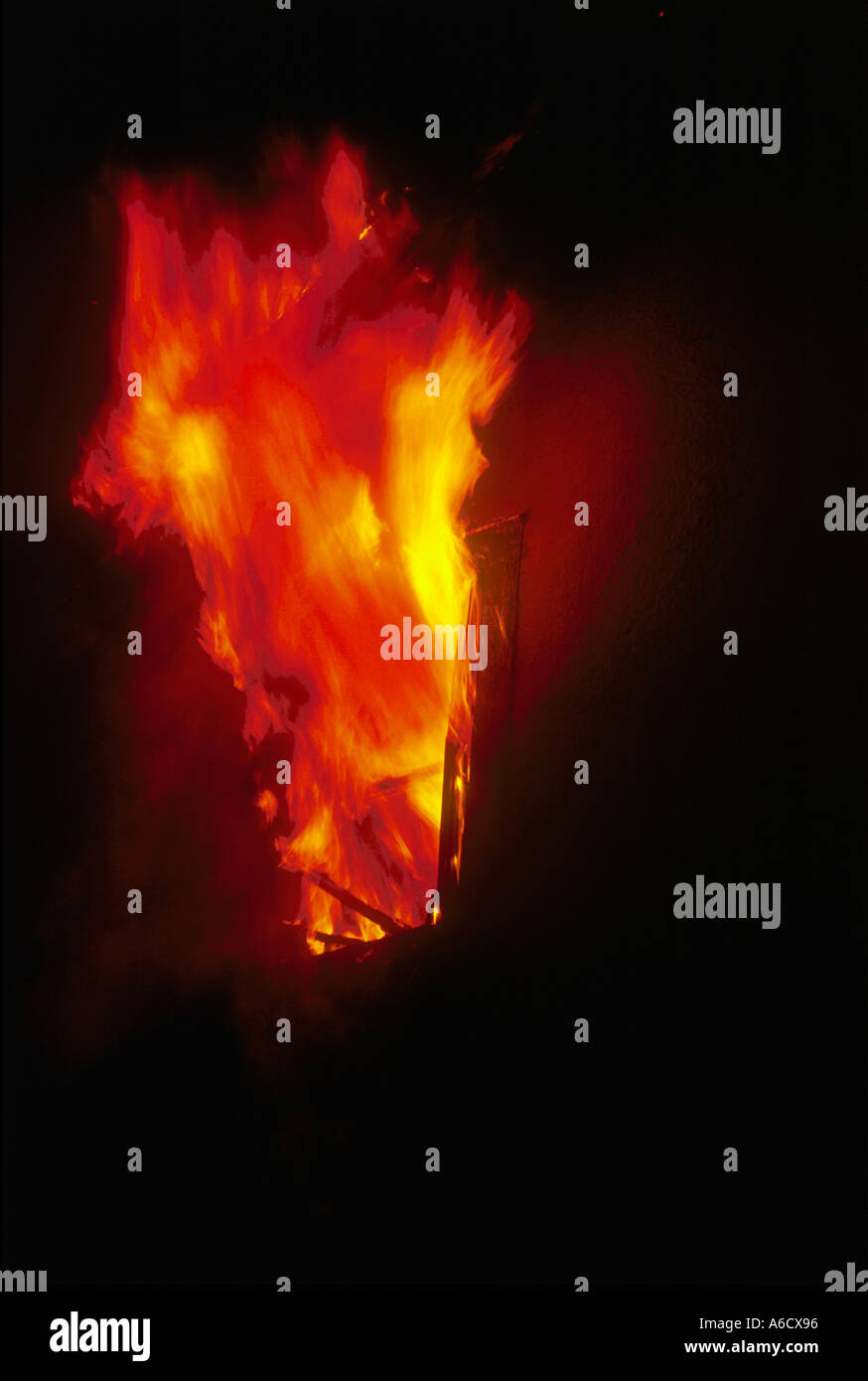 flames coming through the window of a structure fire fire burning house ...