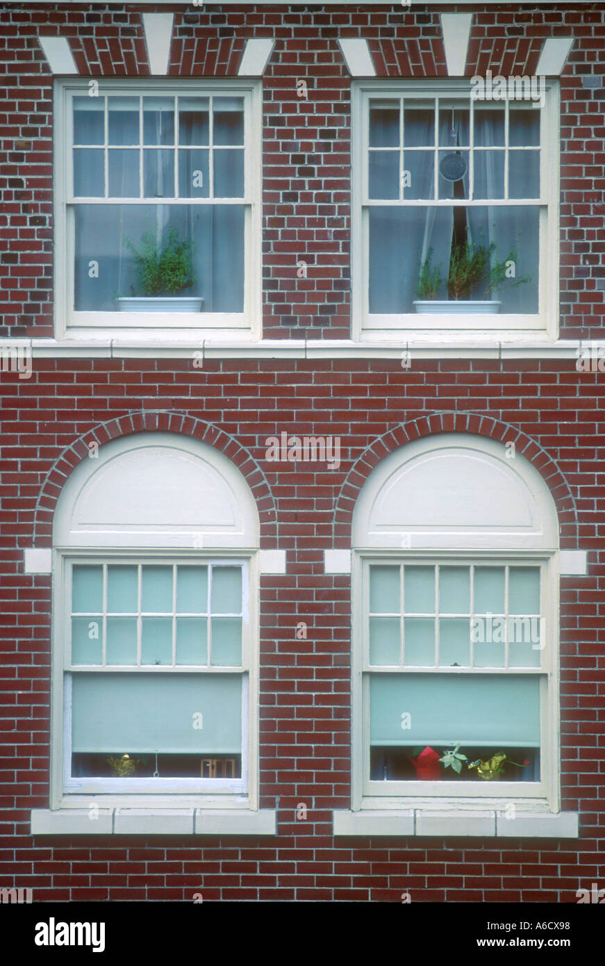 windows in brick building Stock Photo - Alamy