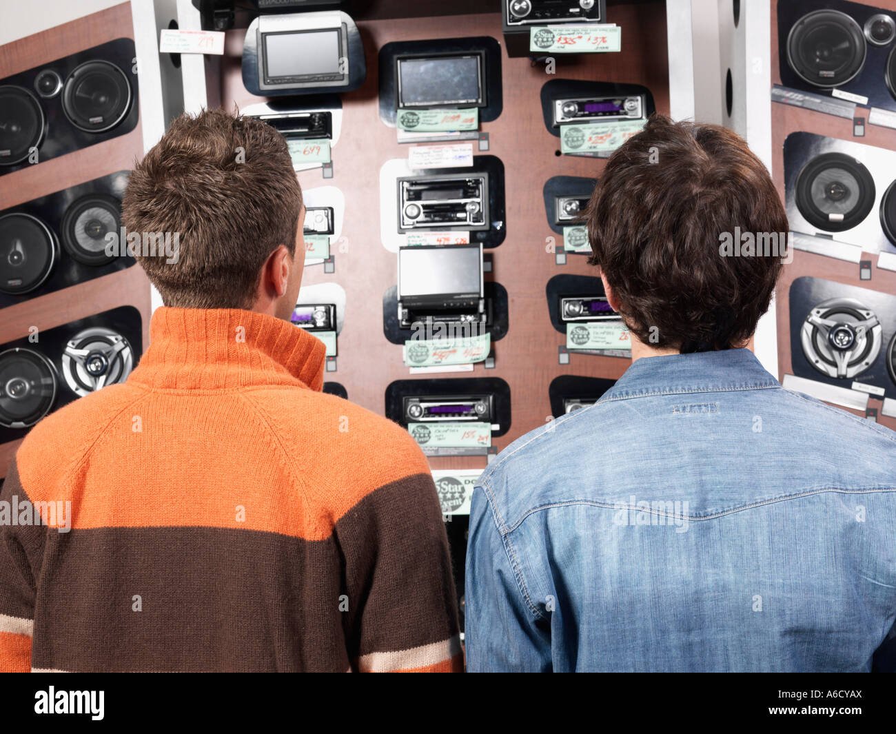 Two men shopping in department store hi-res stock photography and ...