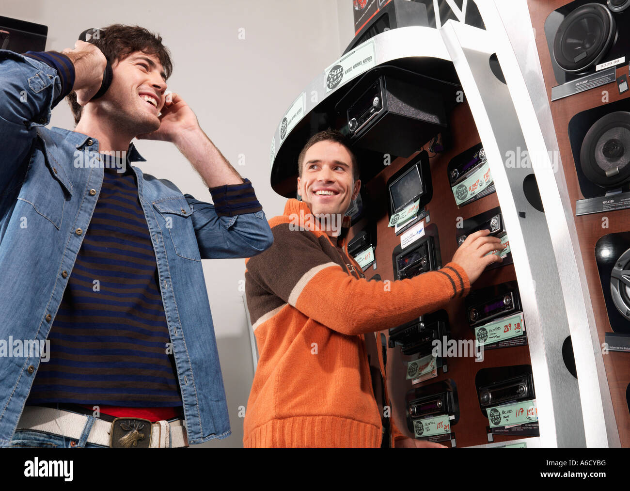 Two men shopping in department store hi-res stock photography and ...