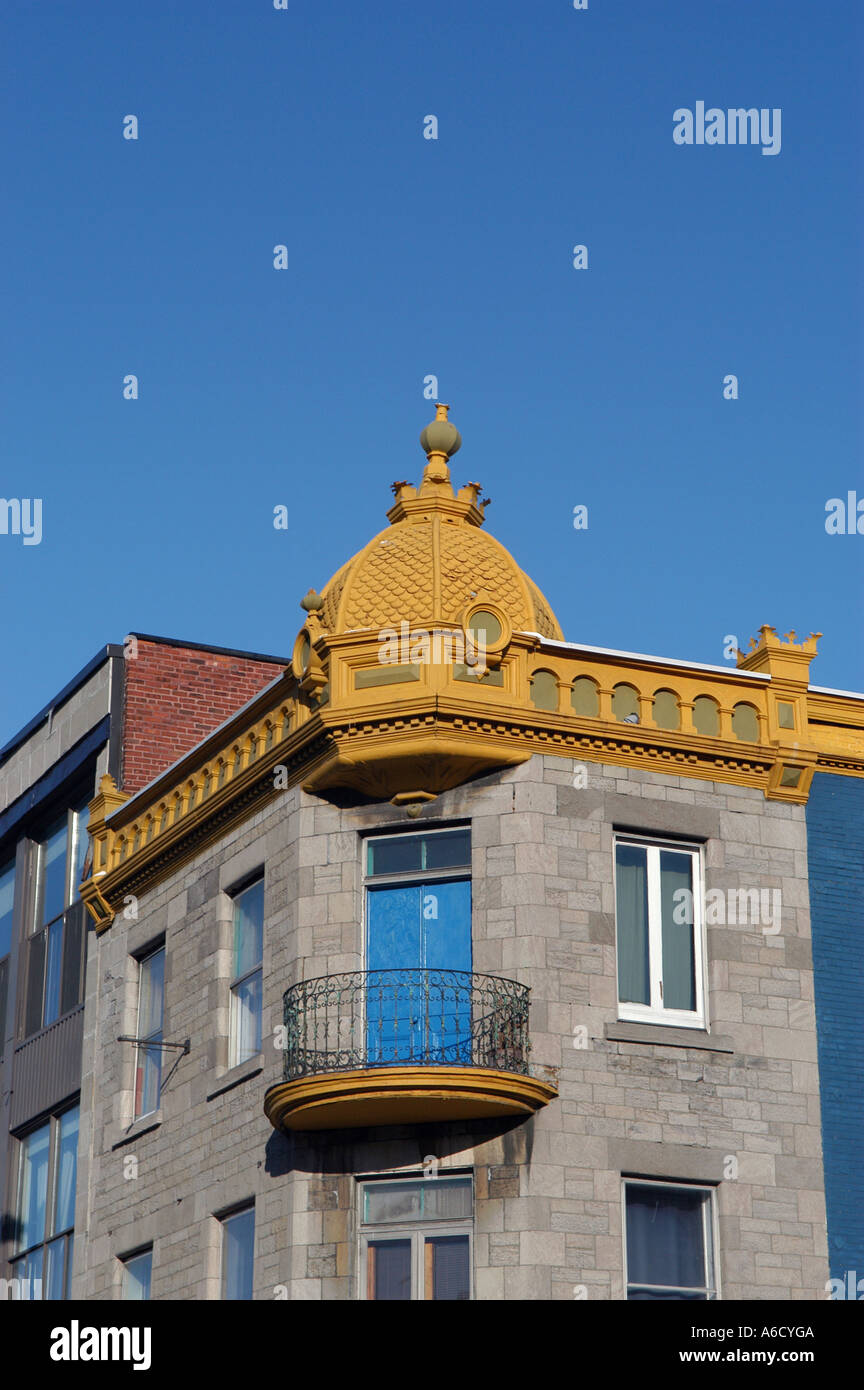 Typical building Plateau area city of Montreal Province of Quebec ...