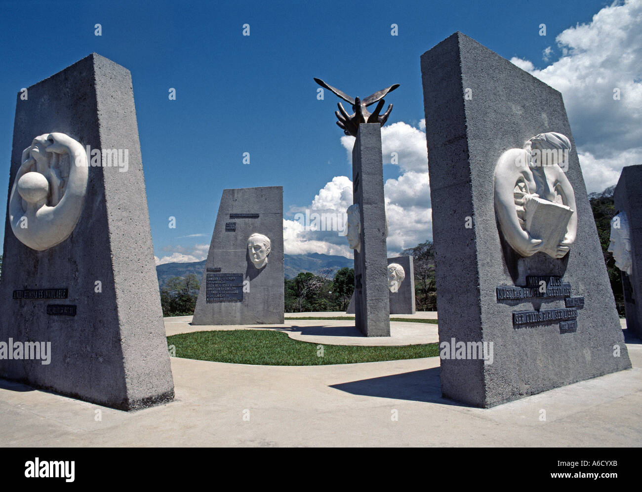 SYMBOLIC MONUMENT to PEACE decorates the grounds of the PEACE ...