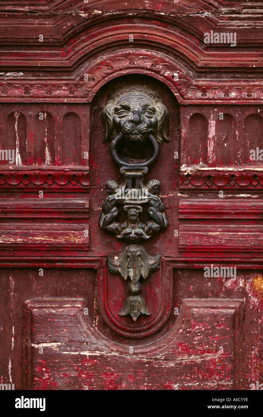 SAN AGUSTIN CATHOLIC CHURCH DOOR made of CARVED WOOD with BRONZE ...