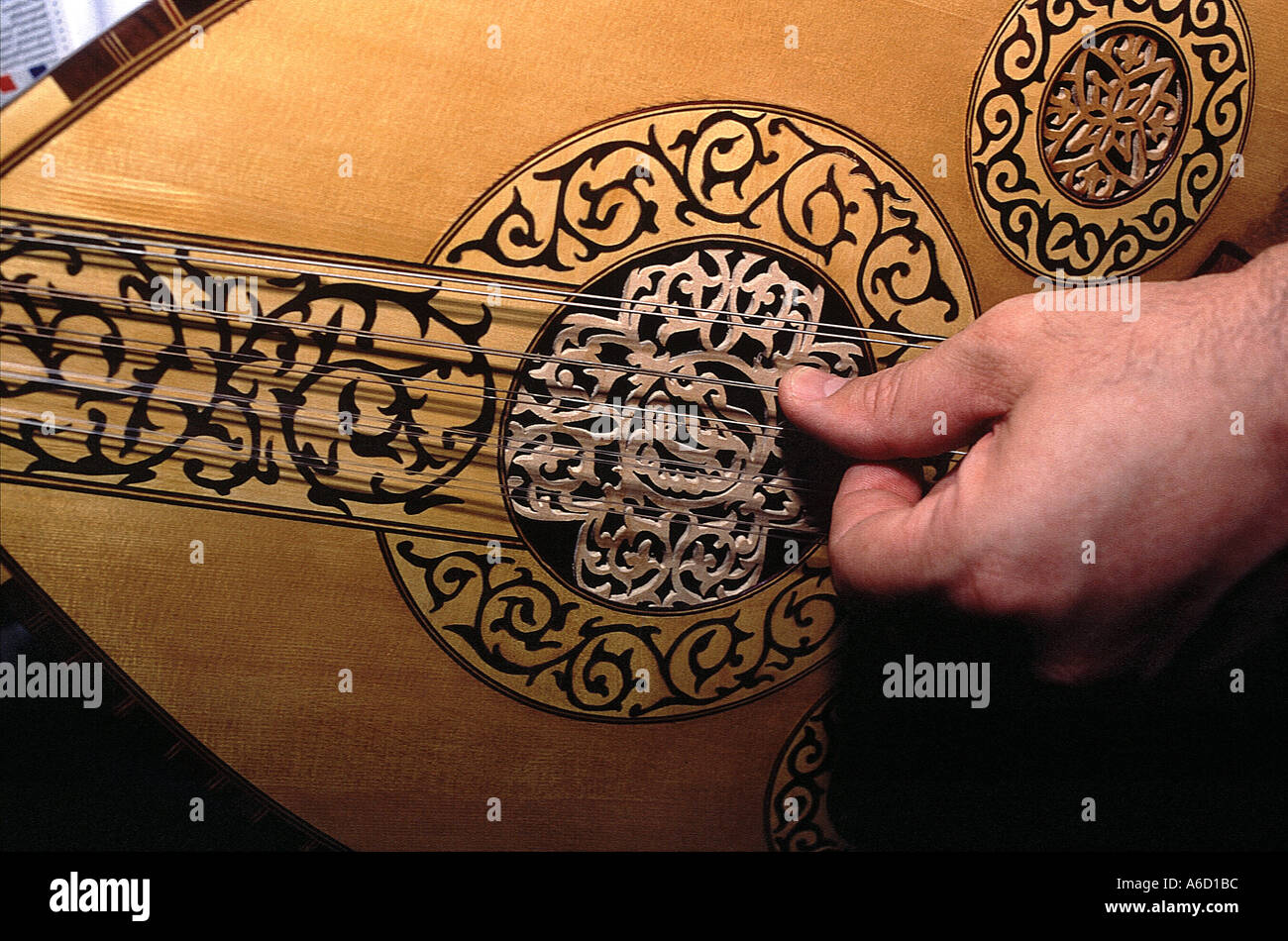 Playing the Oud an Arabic Instrument Stock Photo - Alamy