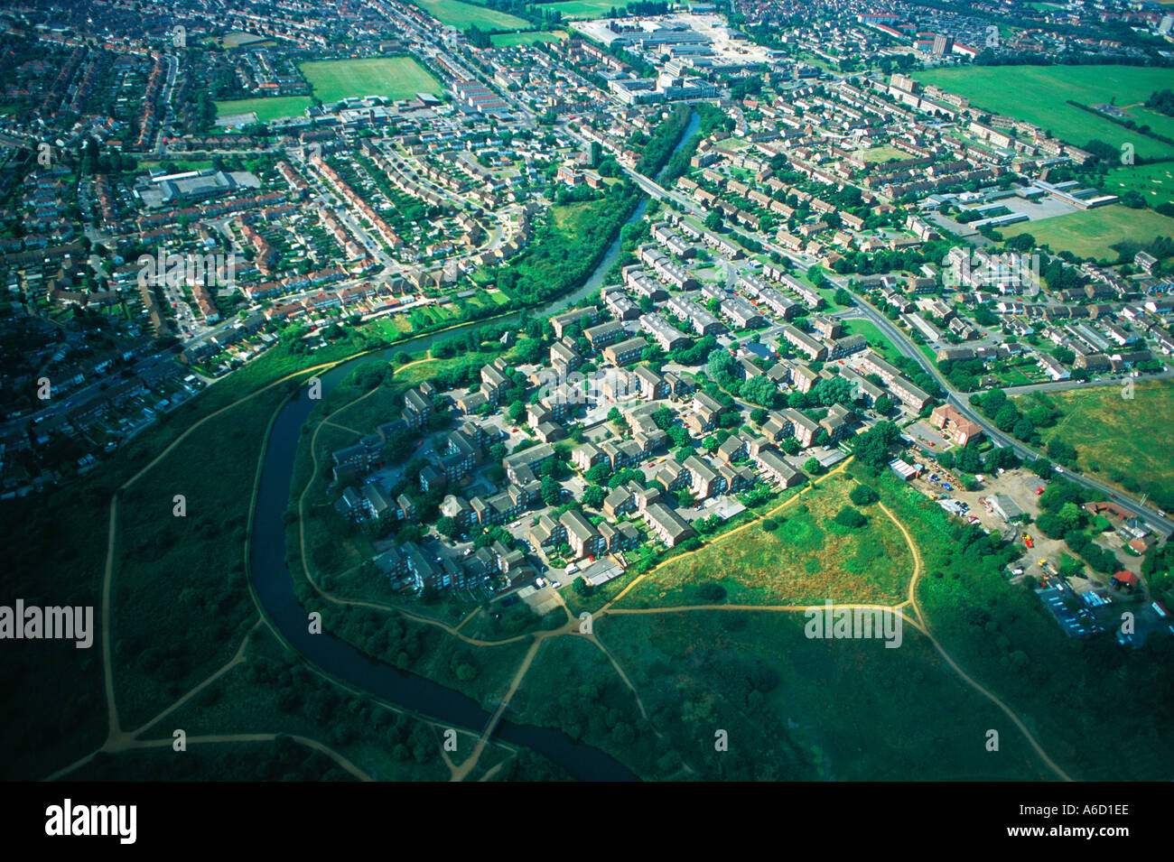 Aerial outer London UK Stock Photo - Alamy