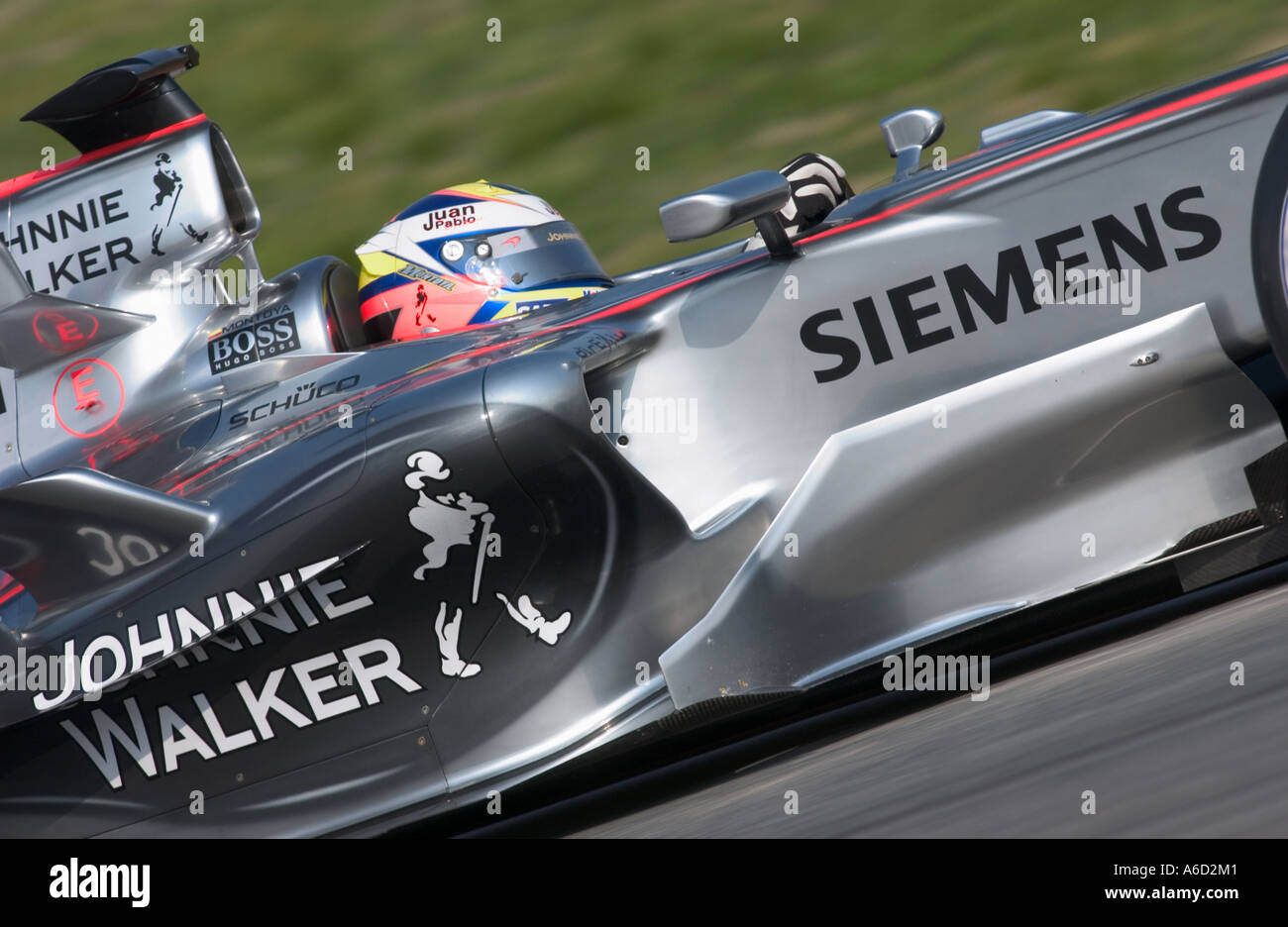 Formula 1 driver Juan Pablo Montoya COL in his Mclaren Mercedes racing ...