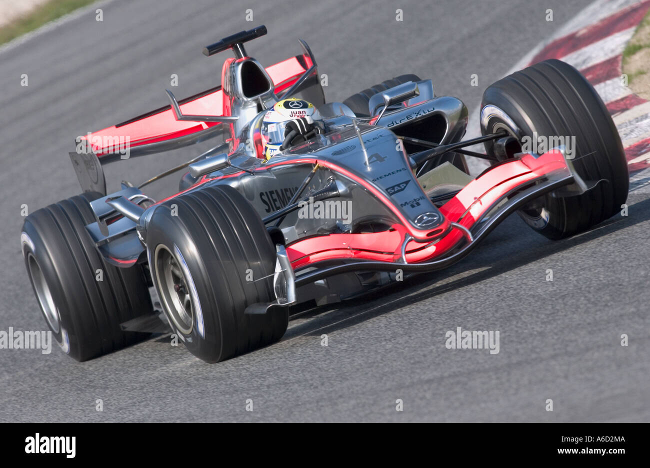 Formula 1 driver Juan Pablo Montoya COL in his Mclaren Mercedes racing ...