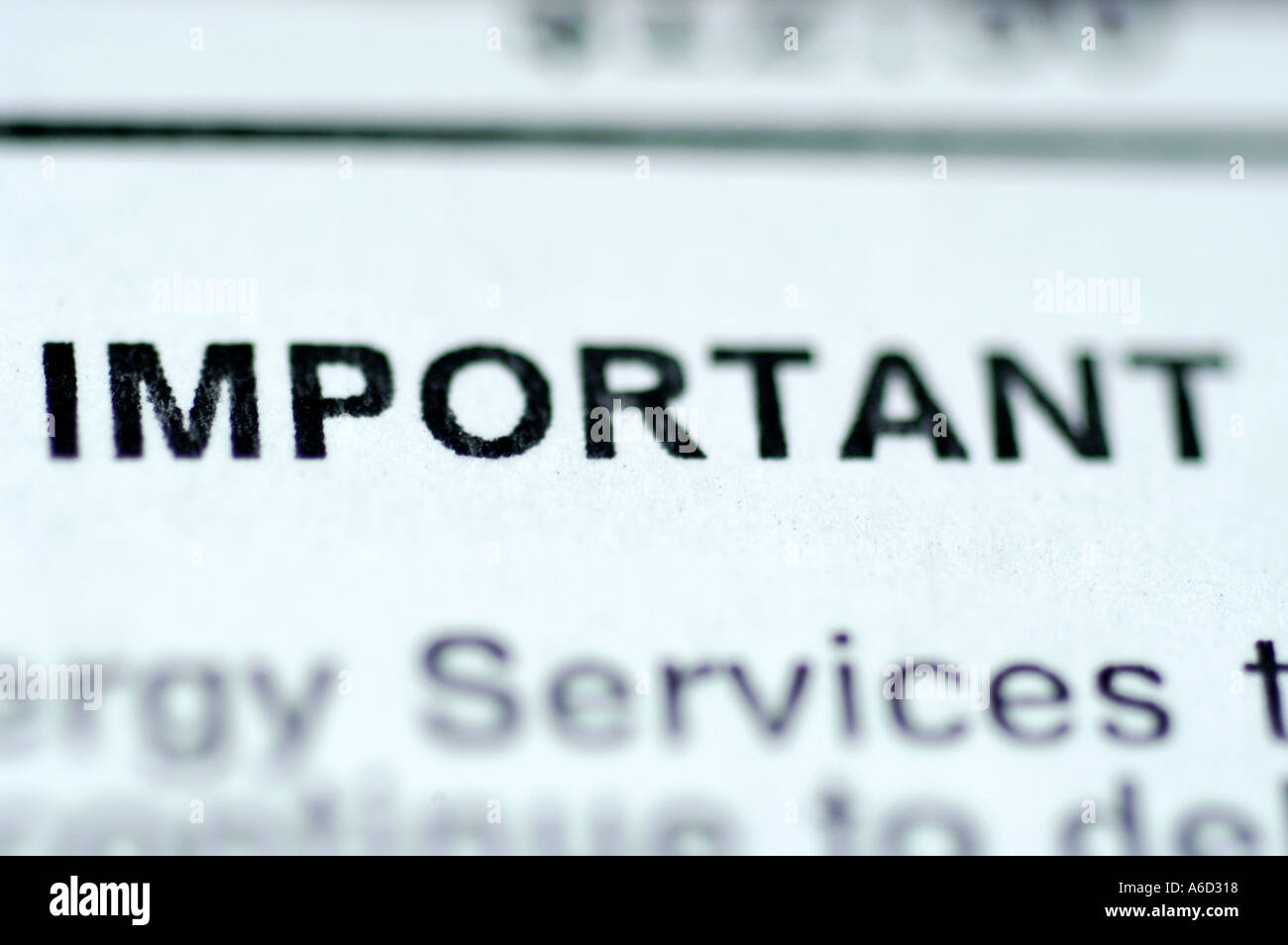 Important electric bill notice Stock Photo - Alamy