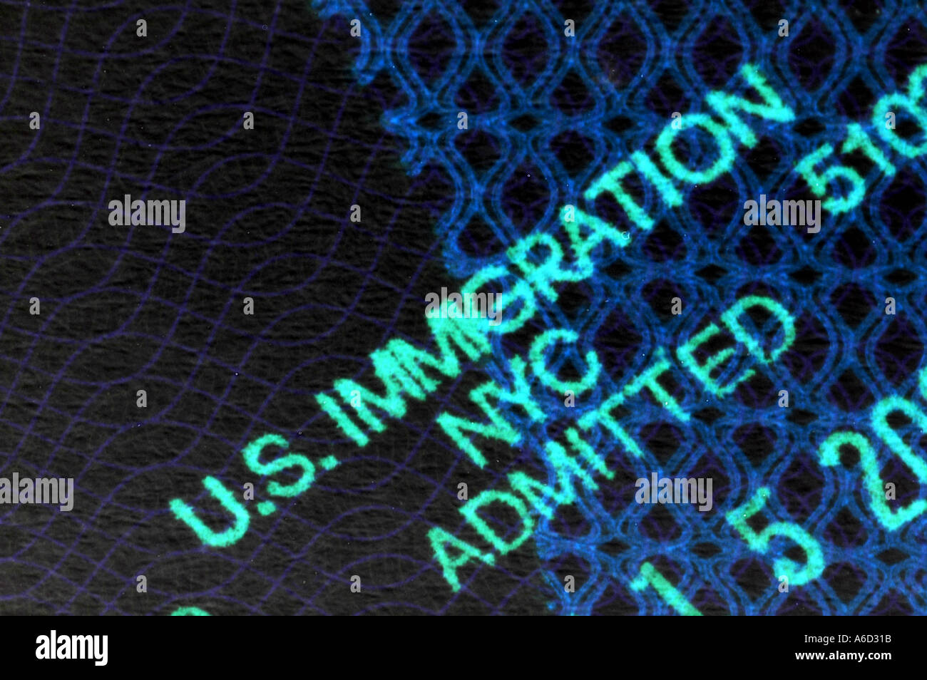 U S immigration approval stamp Stock Photo - Alamy