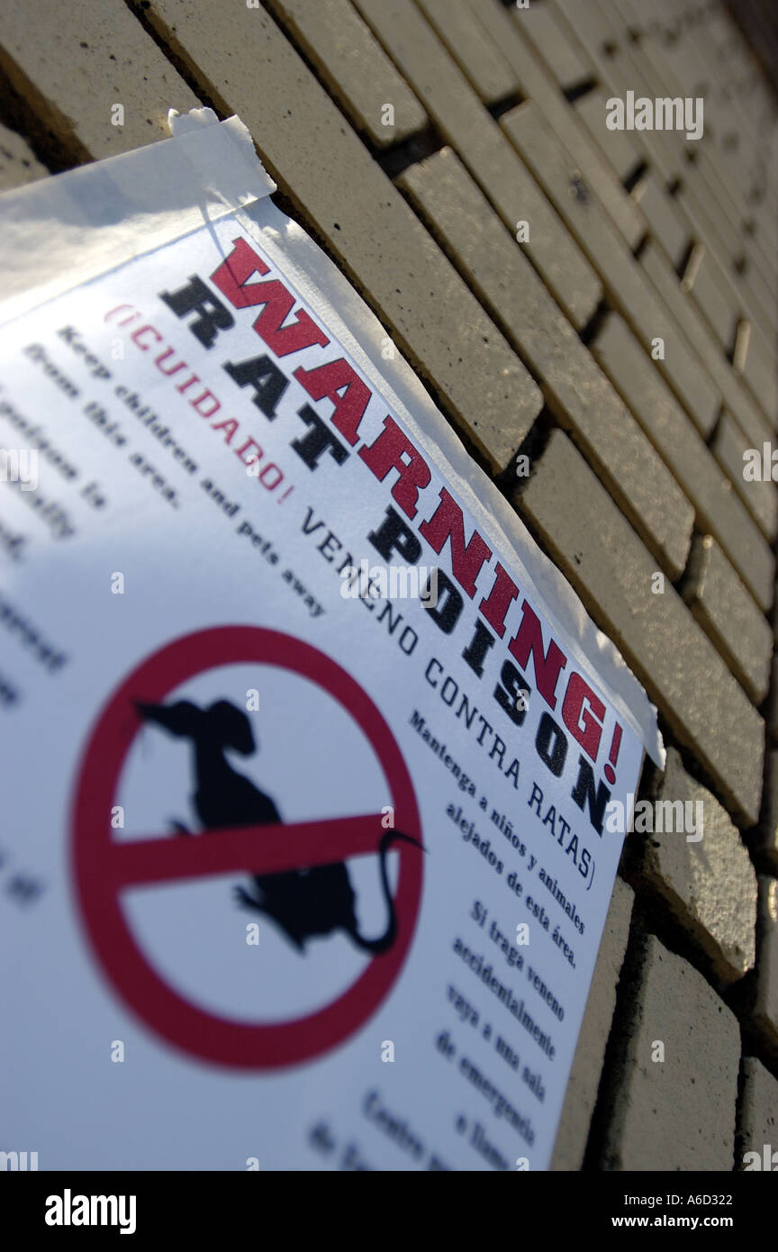 Rat Poison Warning Sign High Resolution Stock Photography and Images ...