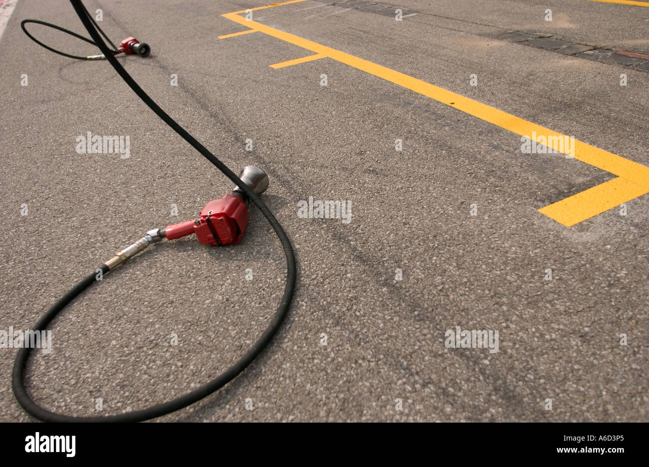 Pitstop tools at the Formula 1 race track Circuit de Catalunya near ...