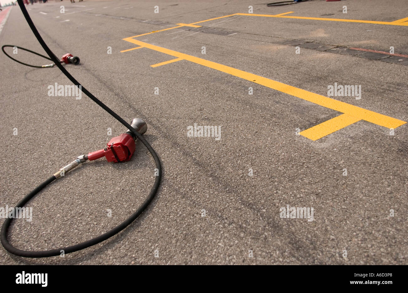 Pitstop tools at the Formula 1 race track Circuit de Catalunya near ...