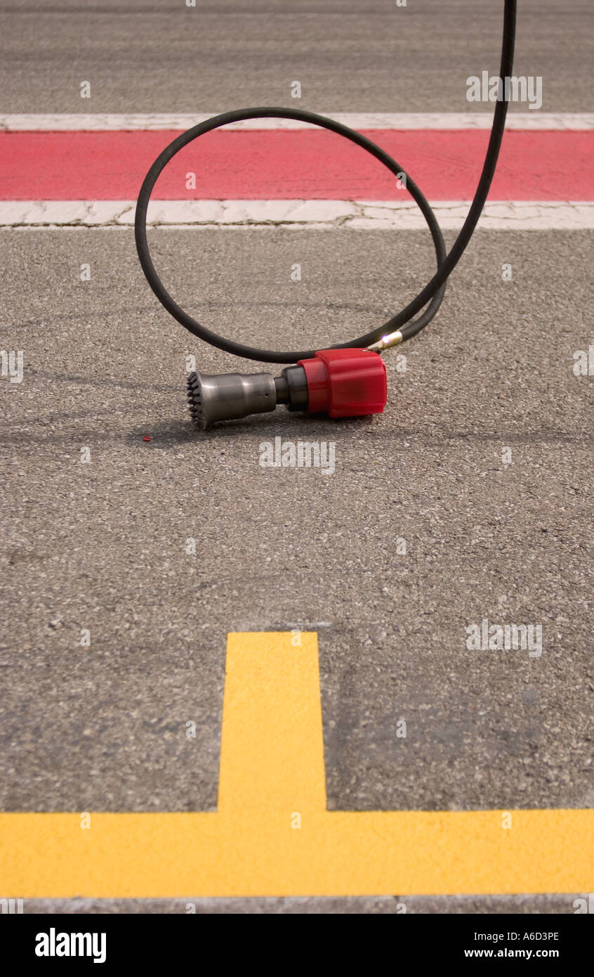 Pitstop tools at the Formula 1 race track Circuit de Catalunya near ...
