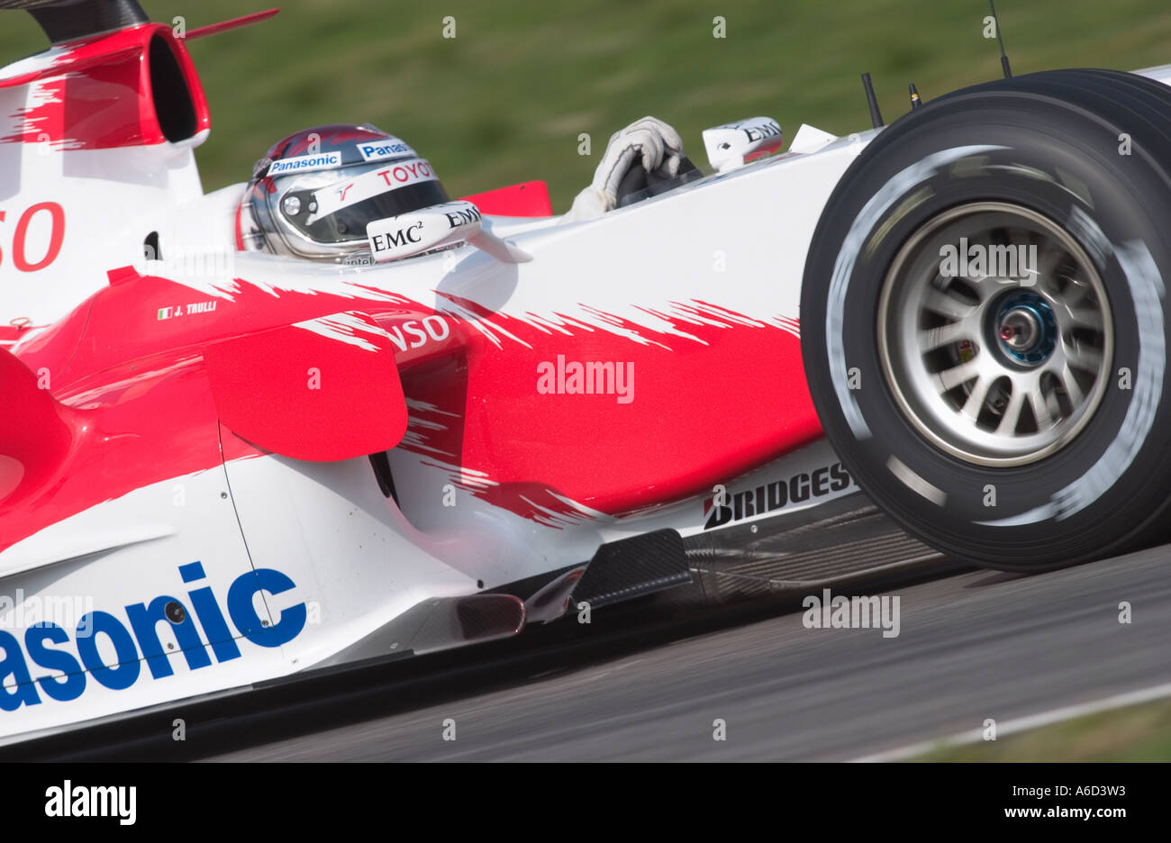 Formula 1 driver Jarno Trulli ITA in his Toyota racing car at the ...