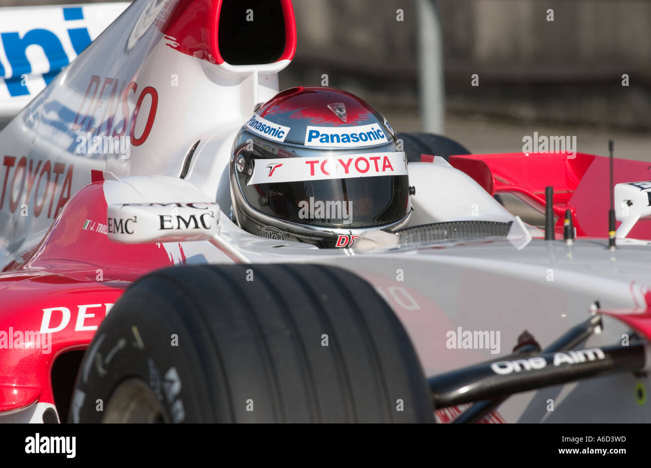 Formula 1 driver Jarno Trulli ITA in his Toyota racing car at the ...