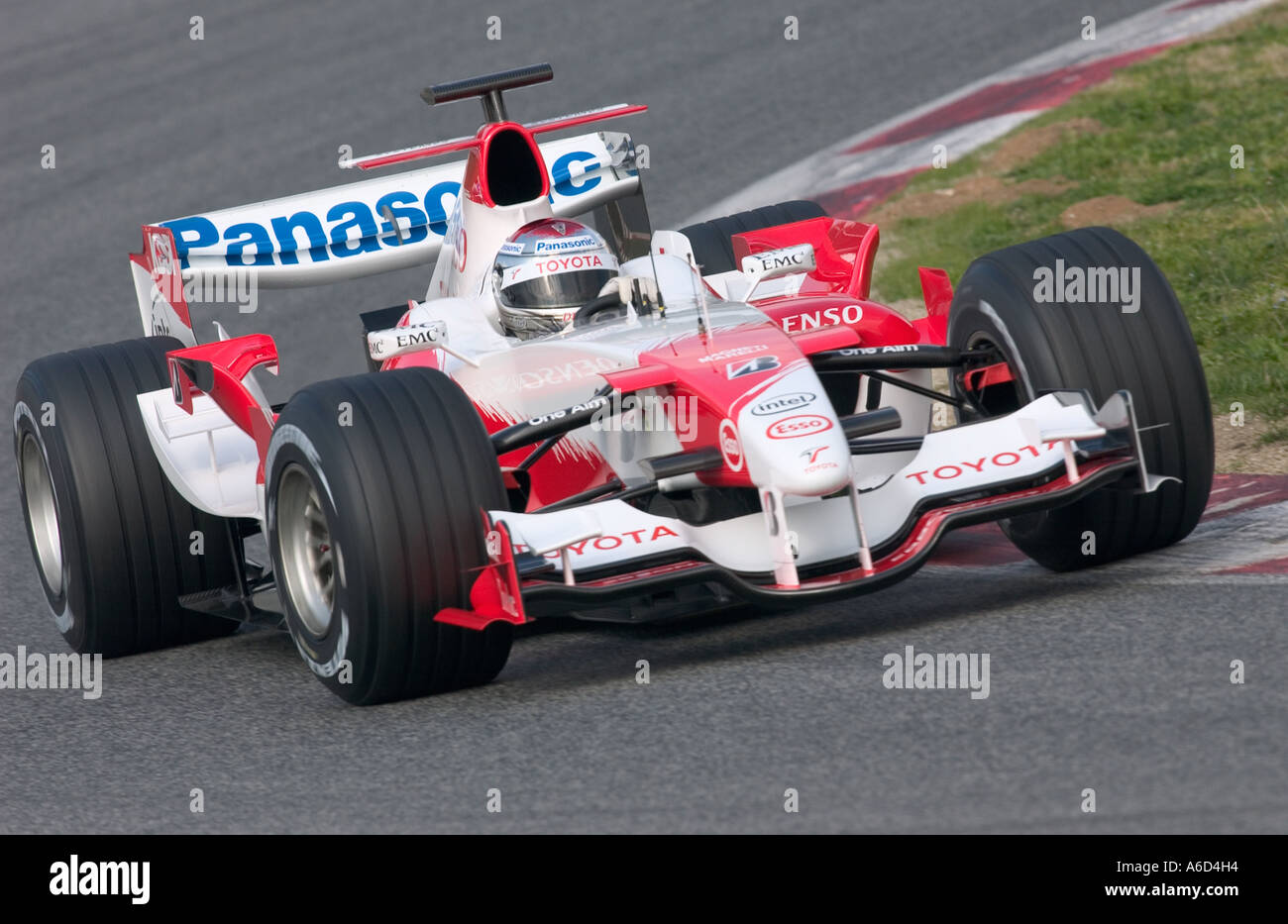 Formula 1 driver Jarno Trulli ITA in his Toyota racing car at the ...