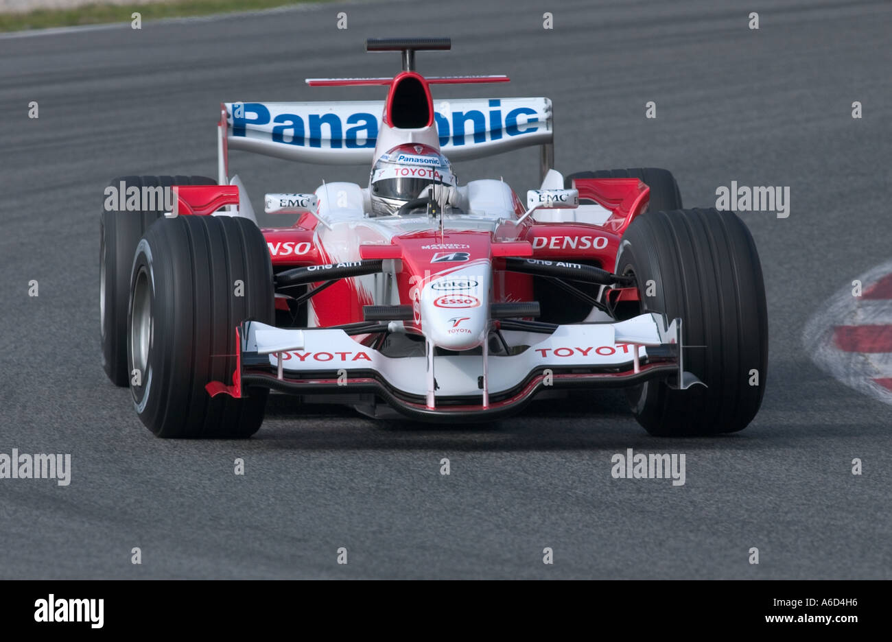 Formula 1 driver Jarno Trulli ITA in his Toyota racing car at the ...