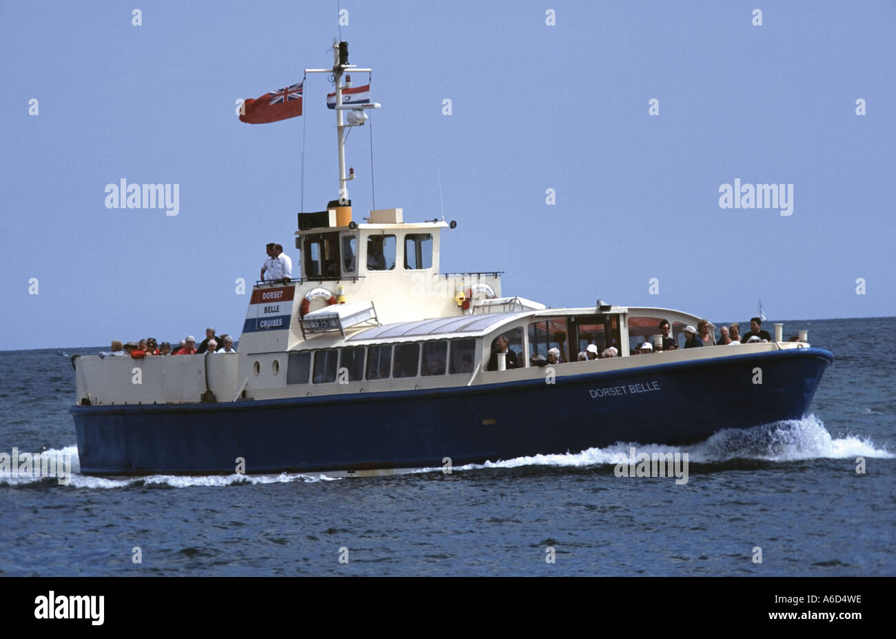 Pleasure boat Dorset Belle enters Poole Harbour Dorset Stock Photo - Alamy