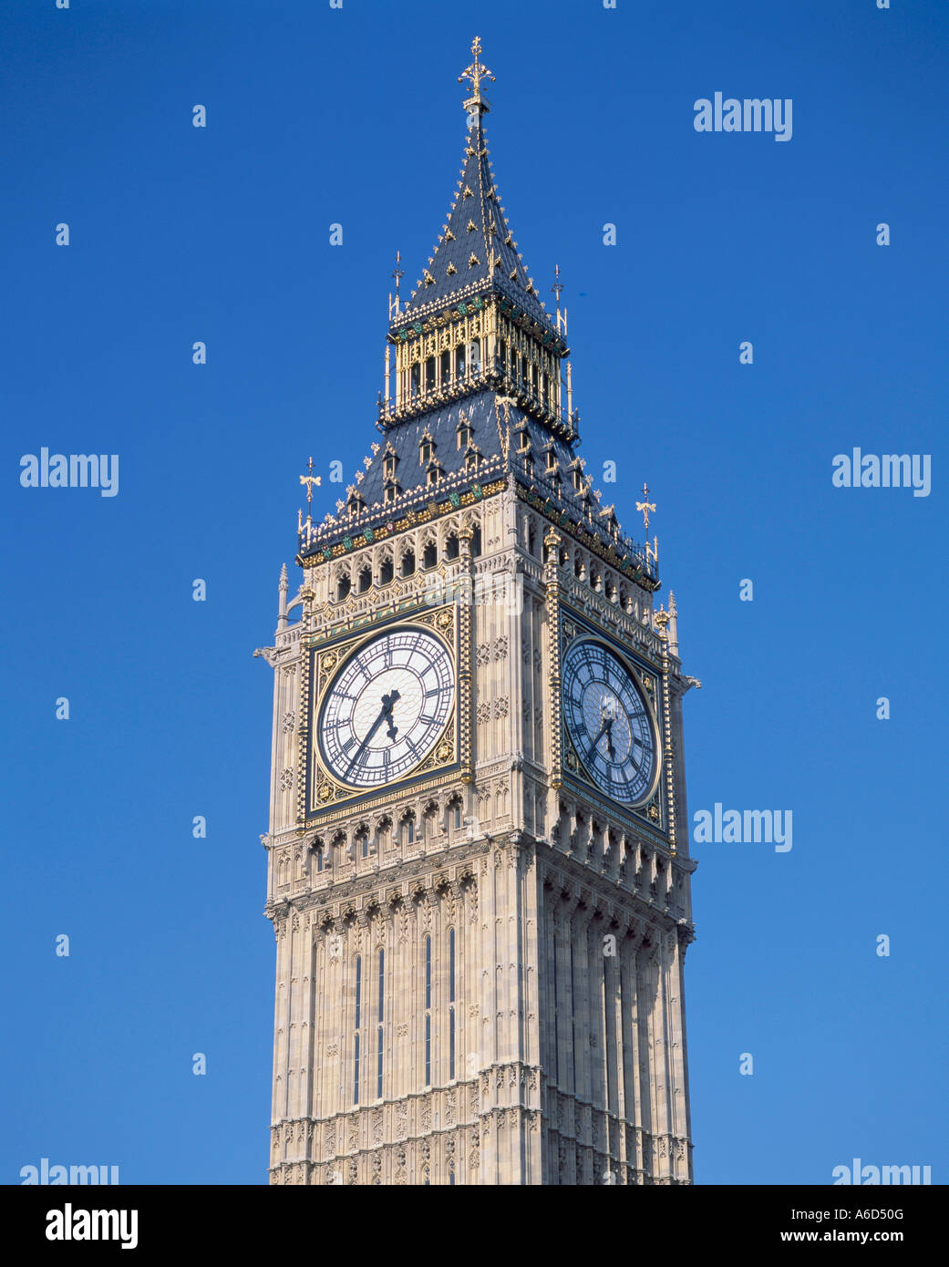 Low angle view of a clock tower, Big Ben, London, England Stock Photo ...