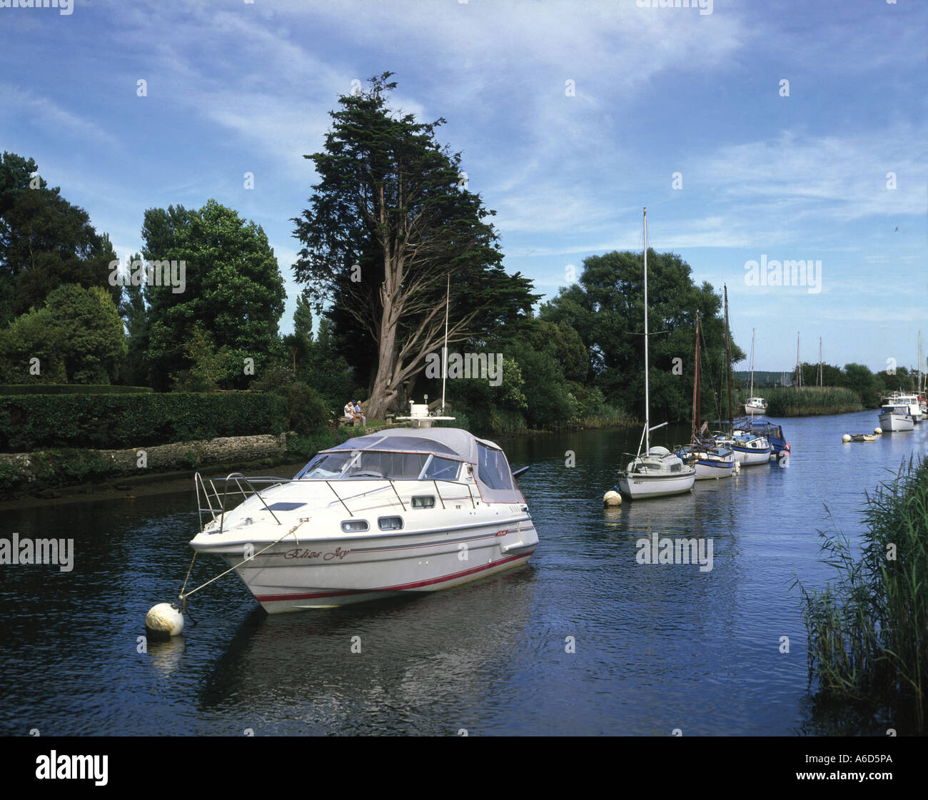 Boats on the River Frome Wareham Dorset Stock Photo - Alamy