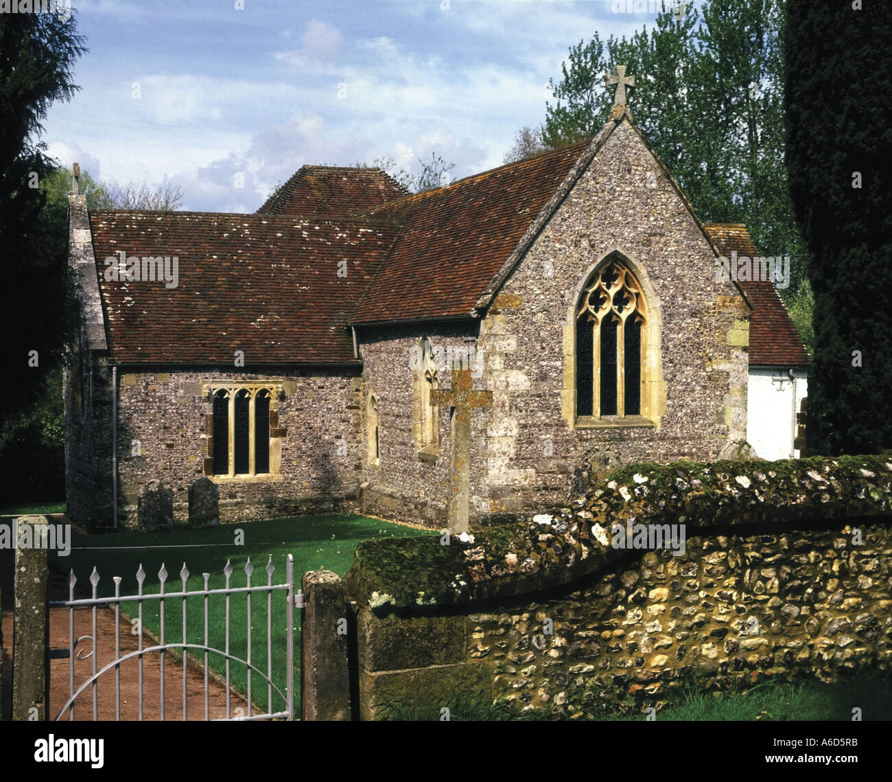 St Mary's church Tarrant Rushton Stock Photo - Alamy
