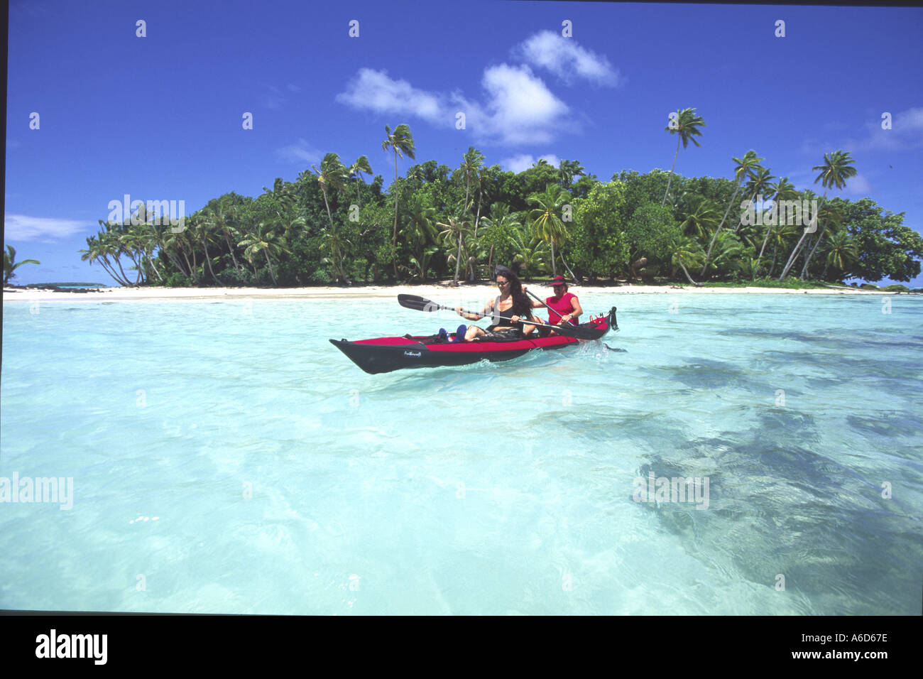 Kayak Aitutaki Cook Islands Stock Photo - Alamy