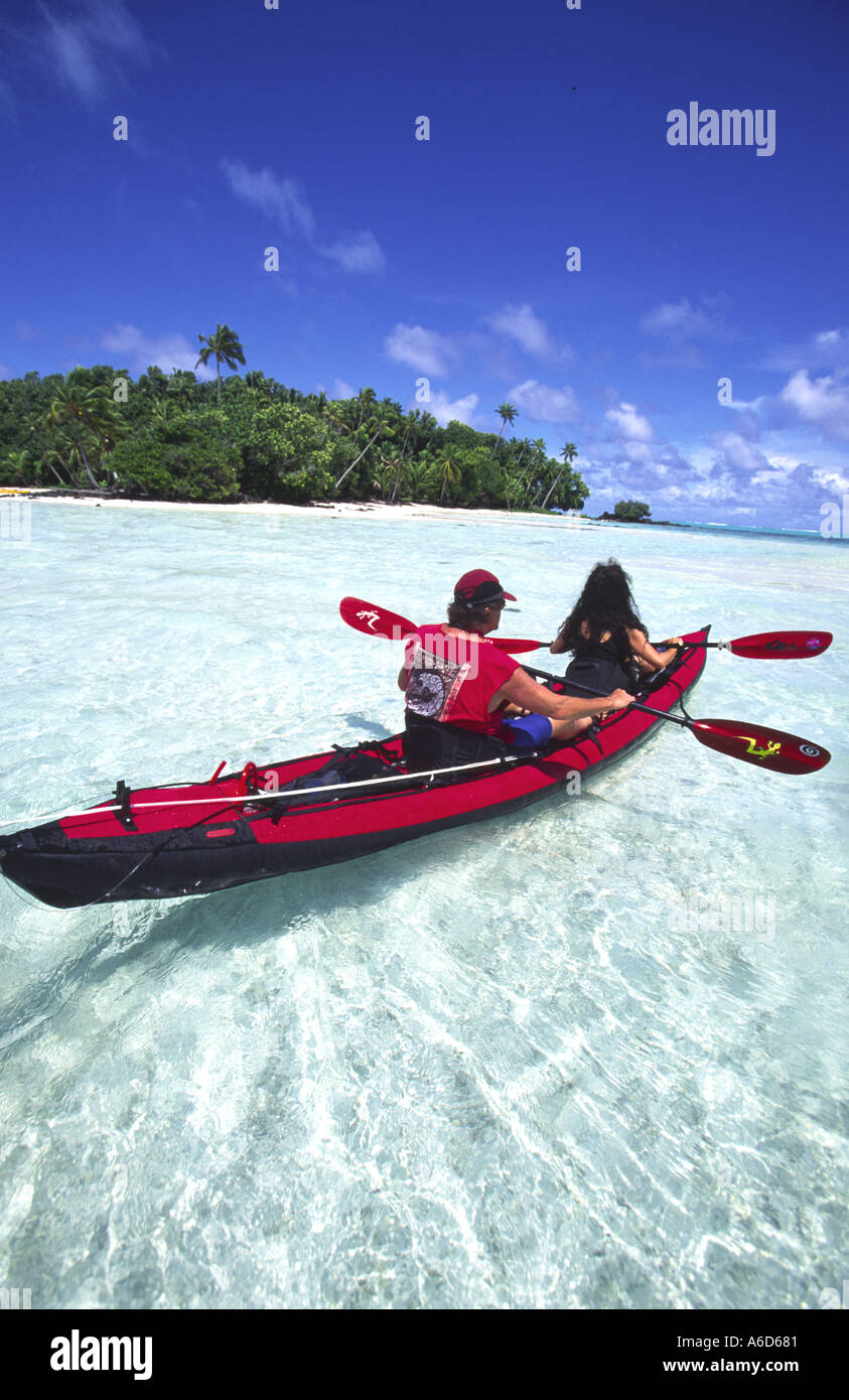 Kayak Aitutaki Cook Islands Stock Photo - Alamy