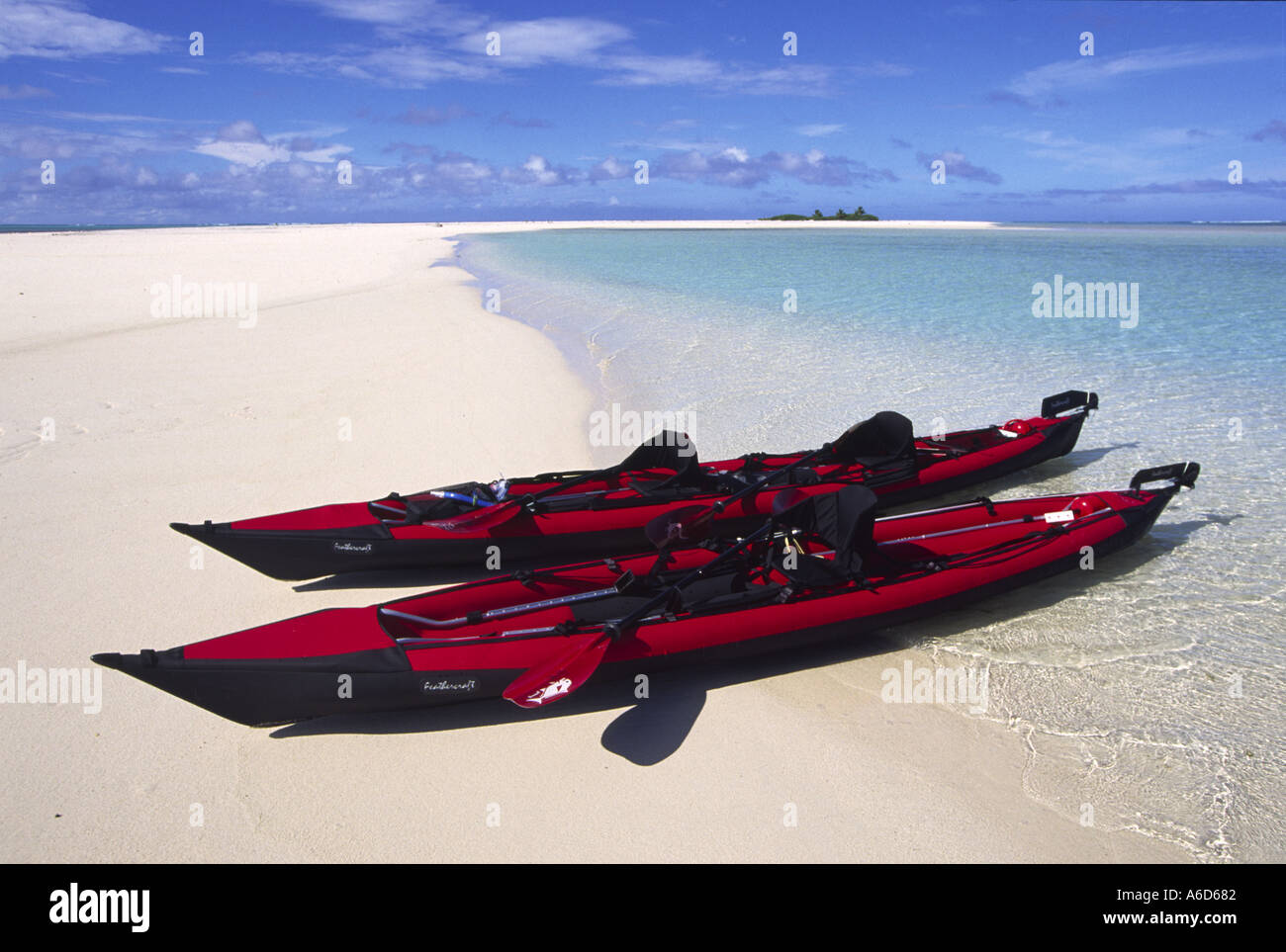 Kayak Maina Island Aitutaki Cook Islands Stock Photo - Alamy