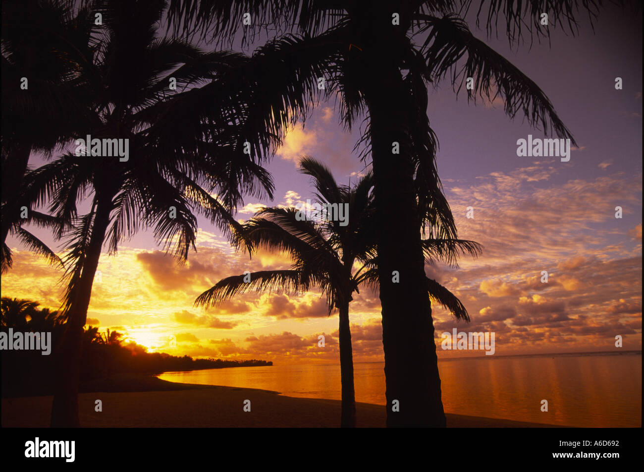 Sunrise Rarotonga Cook Islands Stock Photo - Alamy