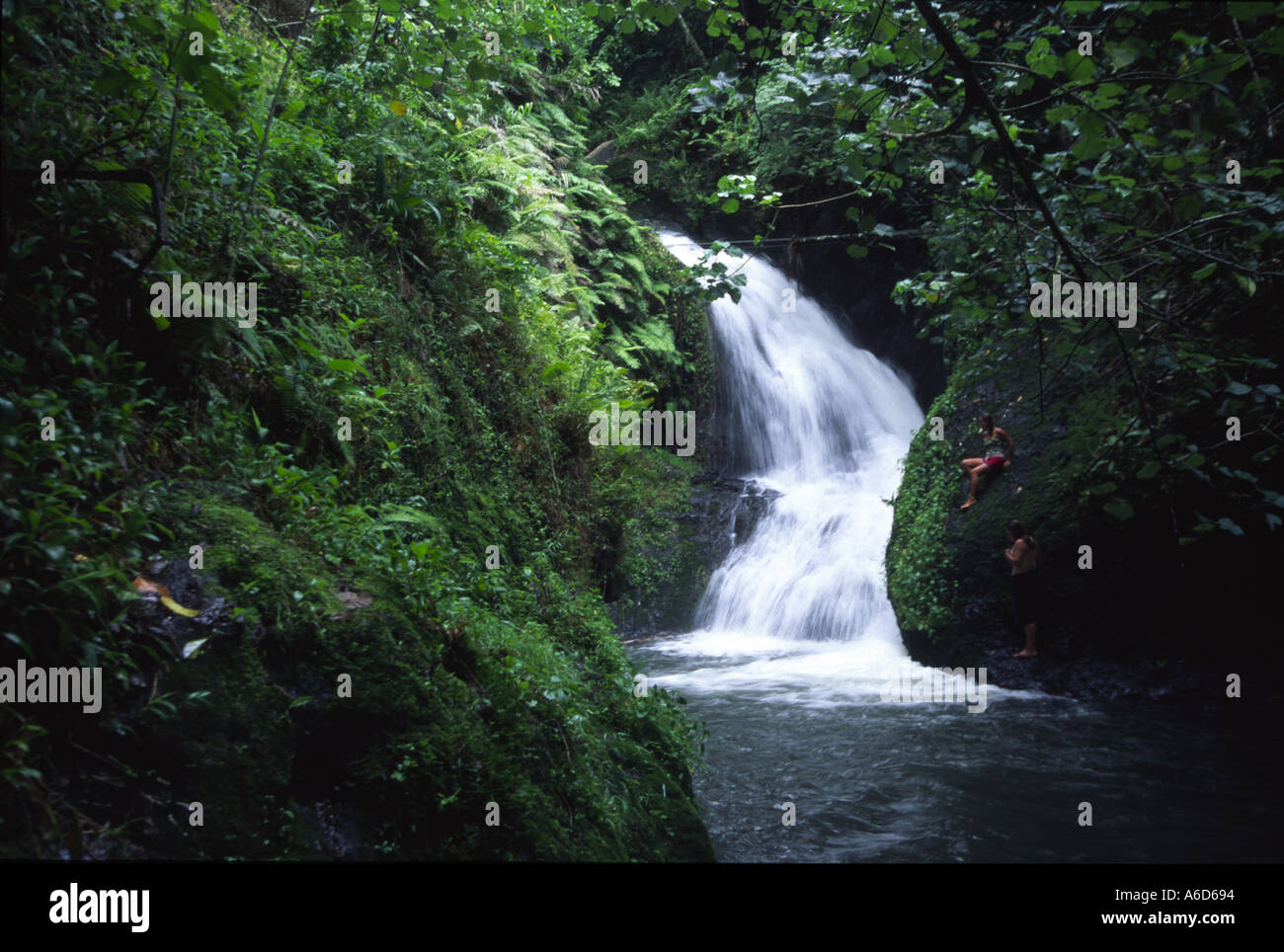 Wigmore s waterfall Rarotonga Cook Islands Stock Photo - Alamy