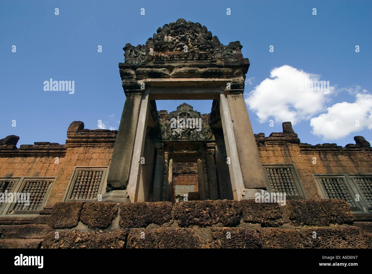 The Khmer ruins of East Mebon built of laterite and sandstone Angkor ...